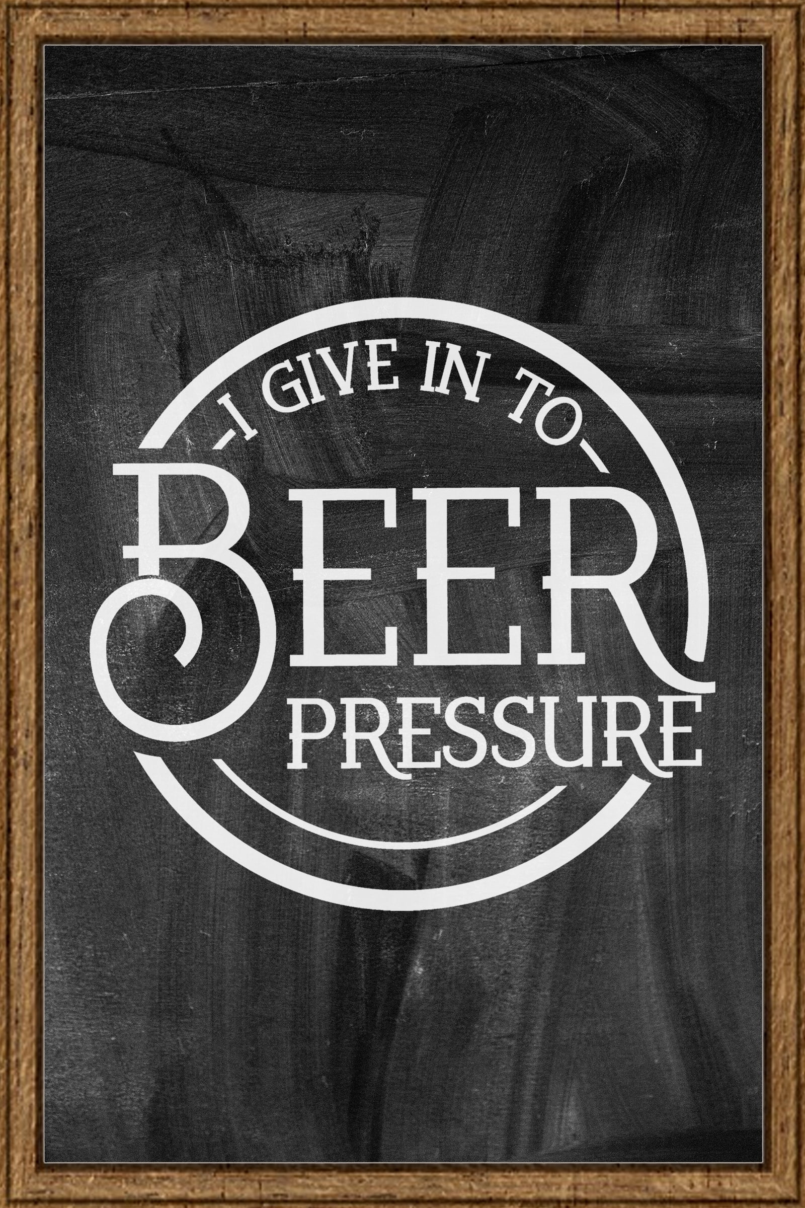 I give in to beer pressure circle caps funny alcohol drinking Tin Sign ...