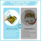 Luvan 51oz Glass Pickle Jar with Strainer Flip Hourglass Design ...