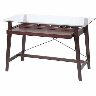 Hamburg Contemporary Virginia Swing Out Desk - Classic Espresso ...