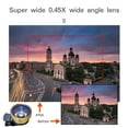 2 IN 1 Lens Universal Clip 37mm Mobile Phone Lens 0.45x 49uv Super Wide-Angle + Macro HD Lens ...