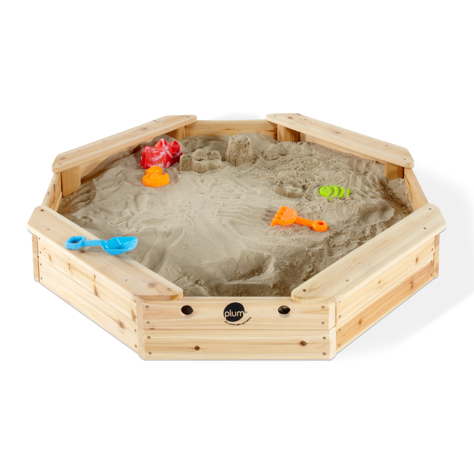Click here for Plum Treasure Beach Wooden Sandpit - Natural prices