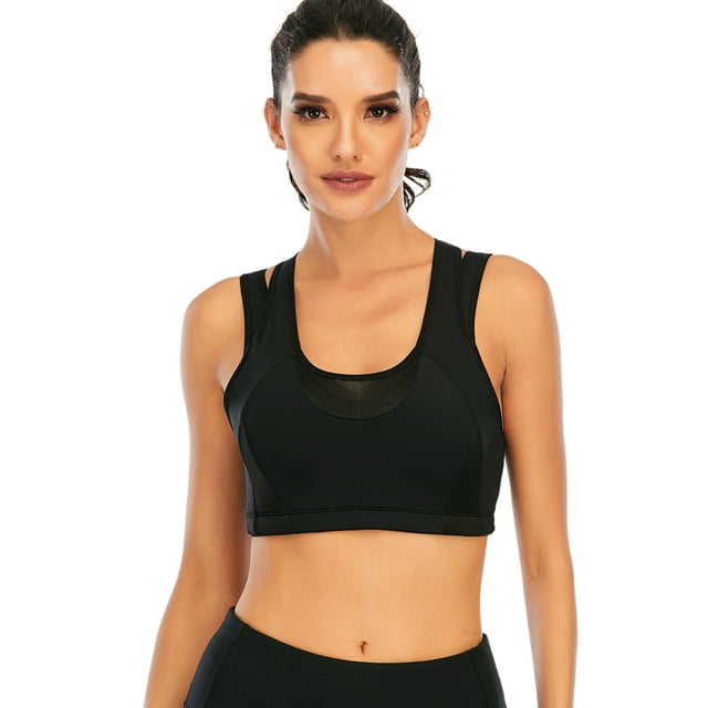 Sports Bras for Women High Impact Support Wirefree Molded Cups Workout ...