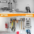 Garden Tool Organizer Wall Mount Garage Storage Rack with 10 -Long ...