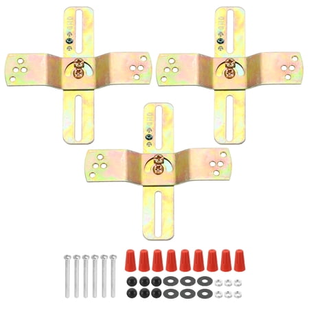 Uxcell 4" Light Crossbar 3 Set Steel Cross-Shaped Wall Mounting Bracket ...