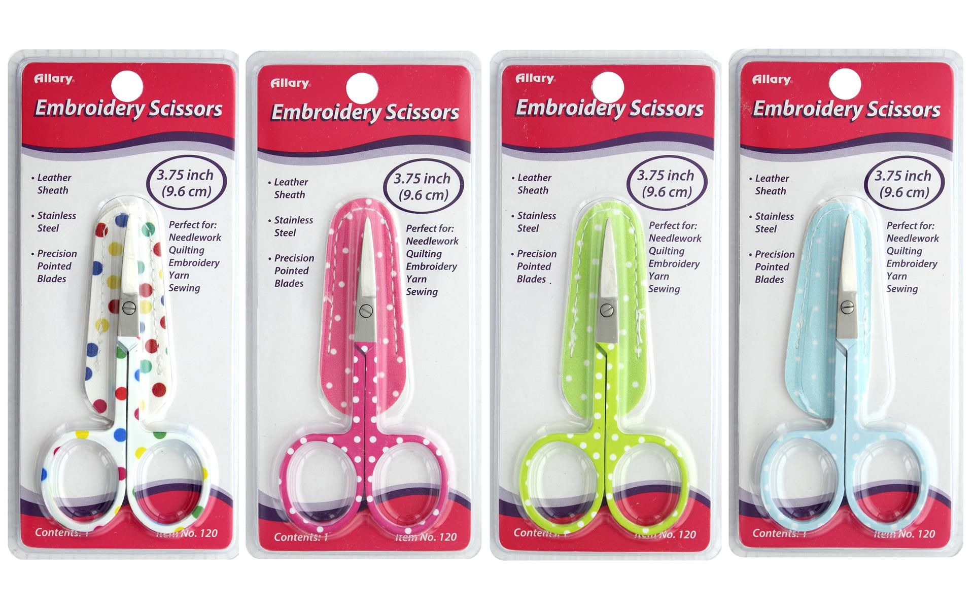 120 ALLARY EMBROIDERY SCISSORS 3 75 W SHEATH ASTD | Walmart Canada