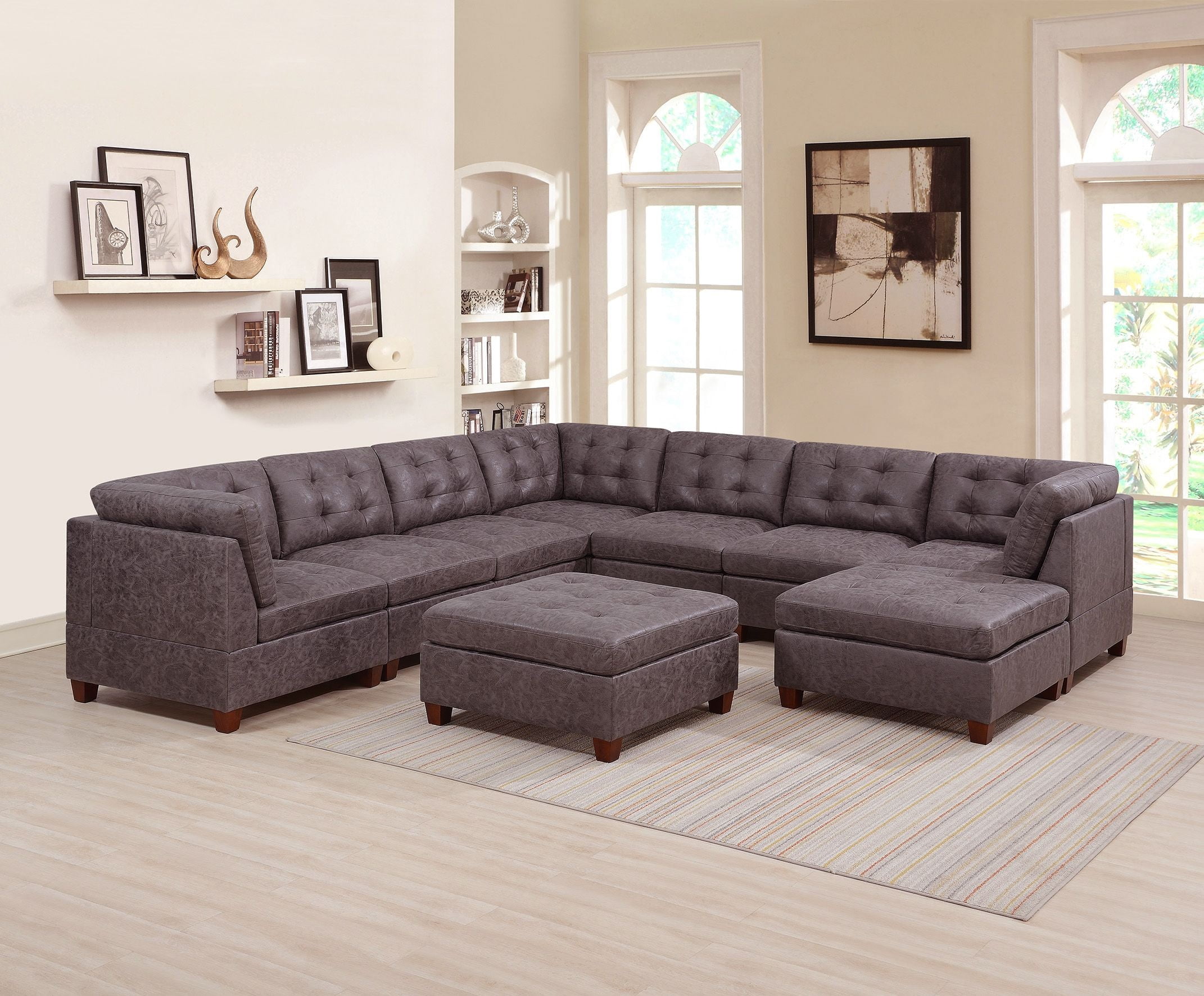 Light Brown Sectional Sofa | Baci Living Room