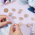 30Pcs 3 Style Alloy Shank Buttons Flat Round with Wheat Badge Pattern ...