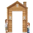 3Pcs Polyester Photo Backdrop for Party Decoration with 6M Cord House ...