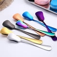 Hariumiu Stainless Steel Spoon Gourd Shape Long Handle Colorful Dessert ...