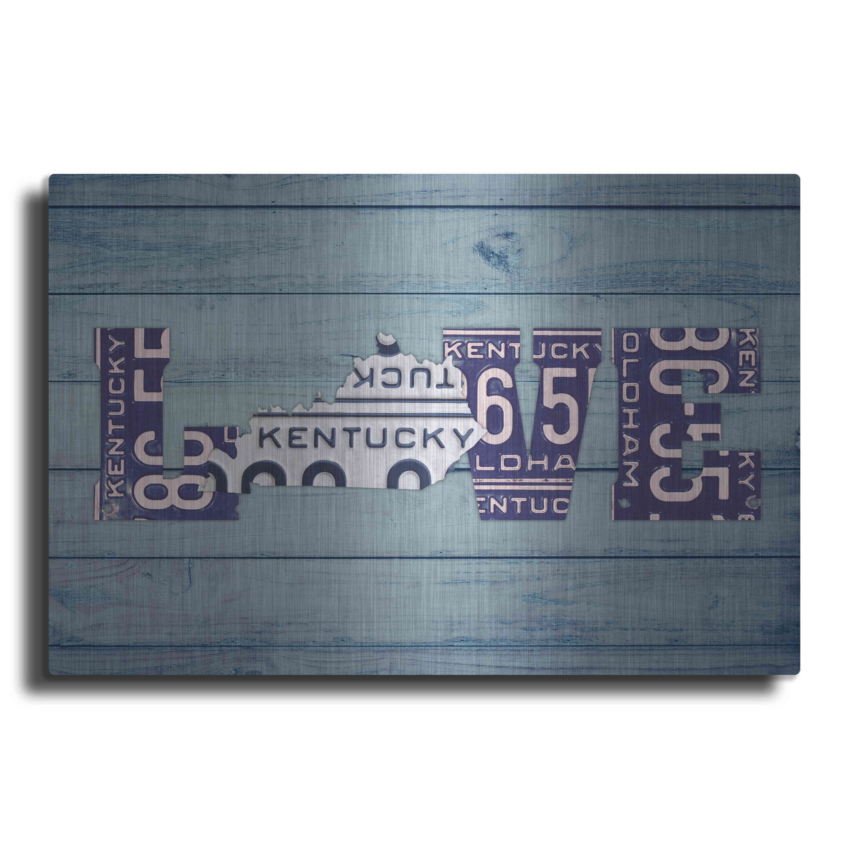 Luxe Metal Art 'KY State Love' by Design Turnpike, Metal Wall Art, 24 ...