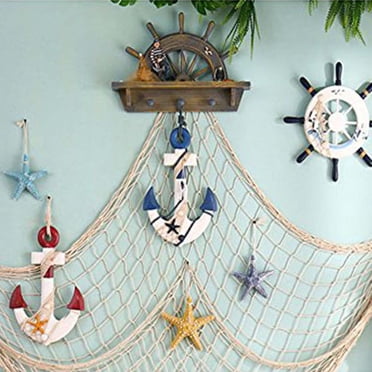 2Mx1M Modern Nautical Decorative Fishing Net Seaside Beach Shell Party ...