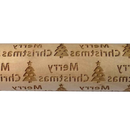 35cm Christmas Letter Tree Snowflake Wooden Rolling Wooden Rolling Pin ...
