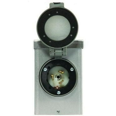 Reliance PB50 50-Amp 12,500-Watt 120/240-Volt Non-Metallic Power Inlet ...