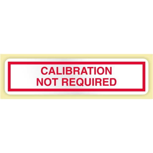 CALIBRATION NOT REQUIRED Vinyl Labels, 1/2" X 2", Red and White - Box ...