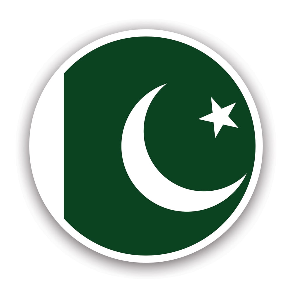 Round Pakistani Flag Sticker Decal - Self Adhesive Vinyl - Weatherproof ...