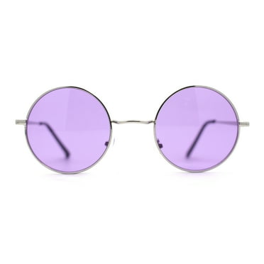 SA106 Summer Color Gradient Lens Circle Lens Round Hippie Sunglasses ...