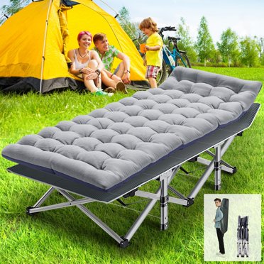 REDCAMP Folding Kids Cot with Removable Sleeping Bag, Portable Toddler ...