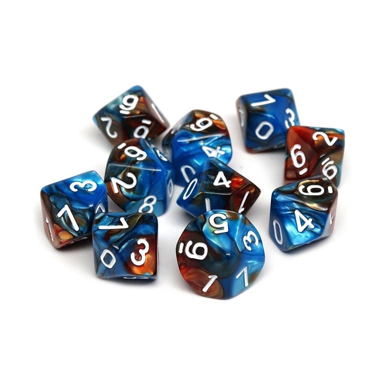 d10 Cobalt and Copper Granite w/White (10) New - Walmart.com