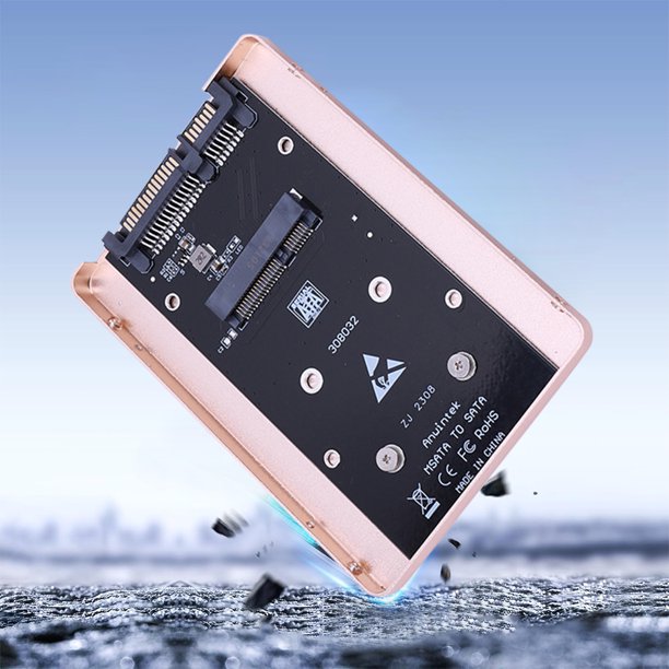 Ssd Caso Adaptador MSATA a SATA III de 2,5 pulgadas, carcasa SSD ...