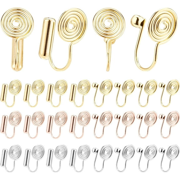 36 Pack Clip-on Earring Converter with Easy Open Loop for DIY Earring ...