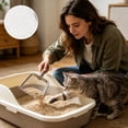 Cat Litter Scoop, Sturdy Litter Cleaner Shovel, Stainless Steel Mesh ...