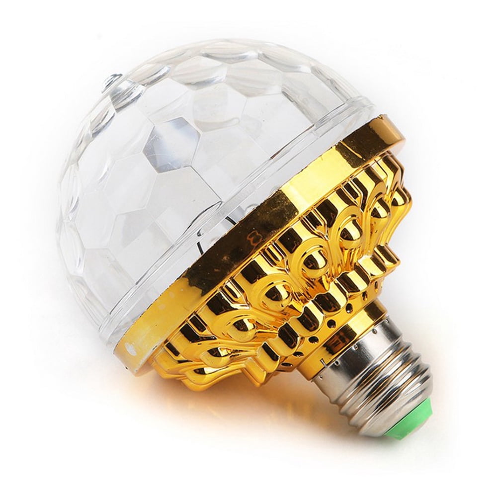 Rosnek E27 Disco Crystal Ball Light Bulbs, RGB Rotating Party Light ...