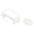 Jill 2-Drawer Faux Leather Coffee Table, Brown - Walmart.com