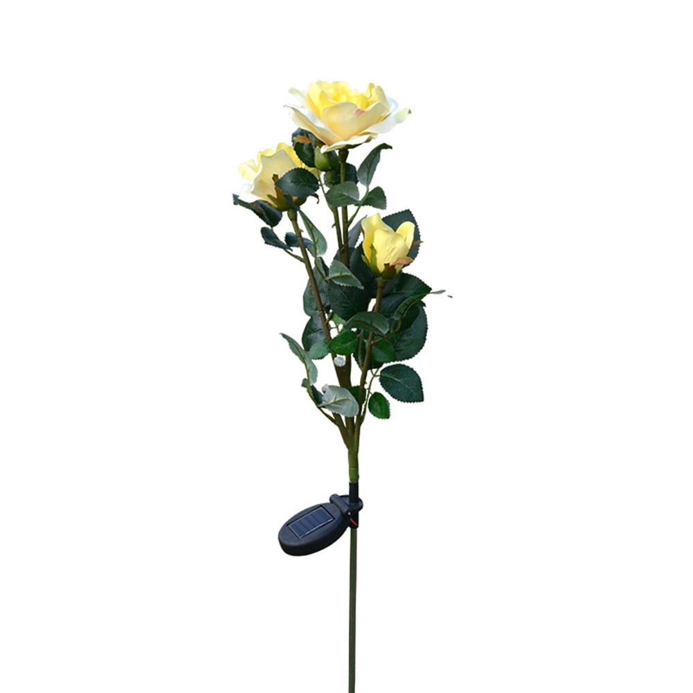 Solar Rose Flower Lights Solar Powered Garden Outdoor Decorative ...