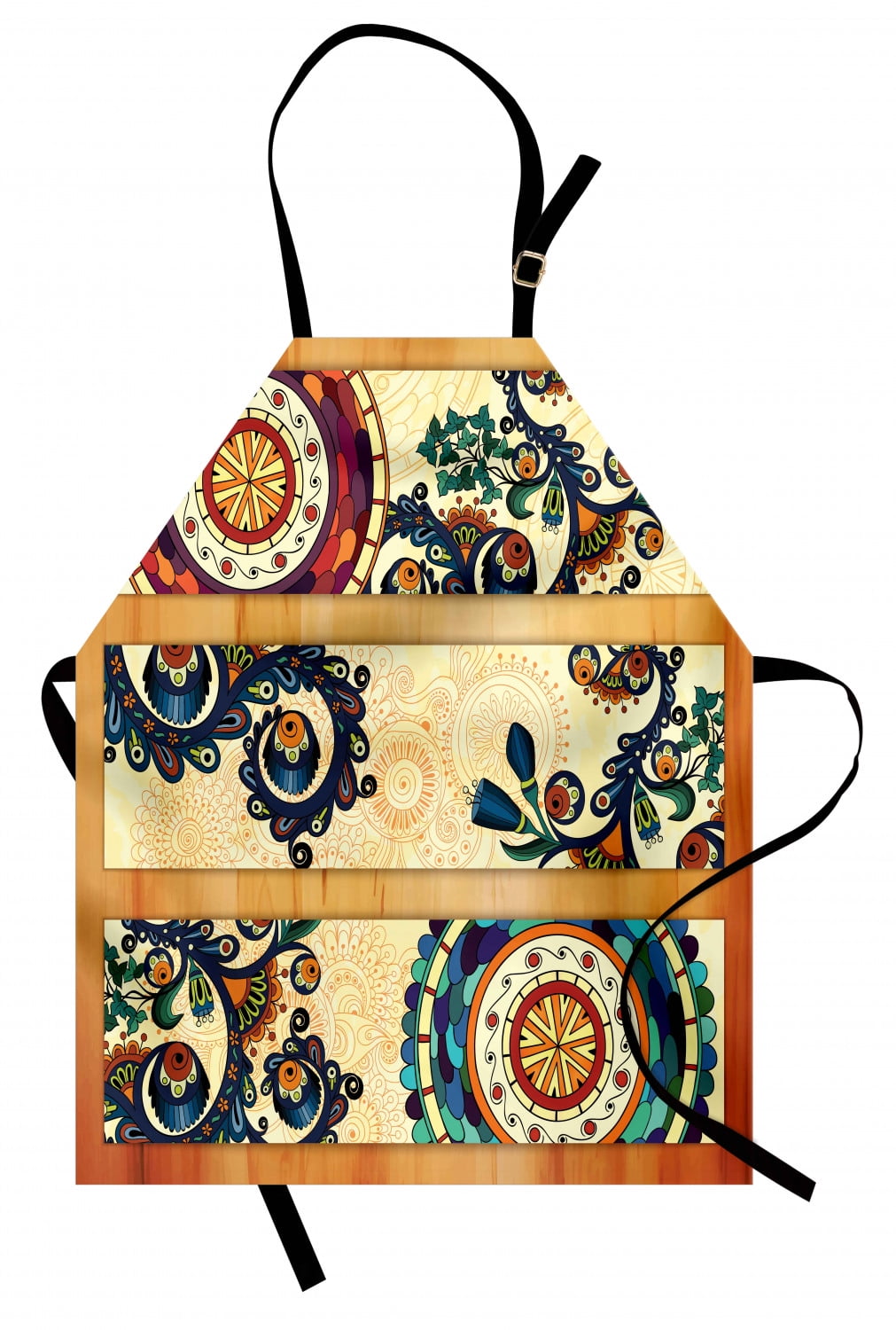 Batik Apron Oriental Vintage Paisley Batik Pattern with Eastern Motifs ...