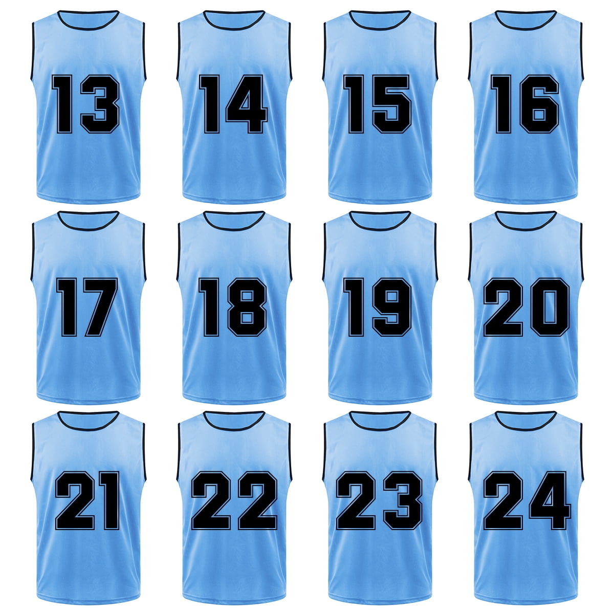 Click here for Toptie 12 Pack Numbered Scrimmage Team Practice Pi... prices