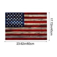 15.75x23.62 Inch Patriotic Flag Doormat, Linen Surface Rubber Back Mat ...