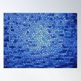 Blue And Purple Color Stained Glass Pattern Poster Wall Art, Modern ...