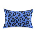 Blue Background Pattern Pillow Case Standard Size Silky Satin Pillow ...