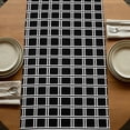 Black Checkered Burlap Cotton Table Runner 13x72 Inches Long, Farmhouse ...