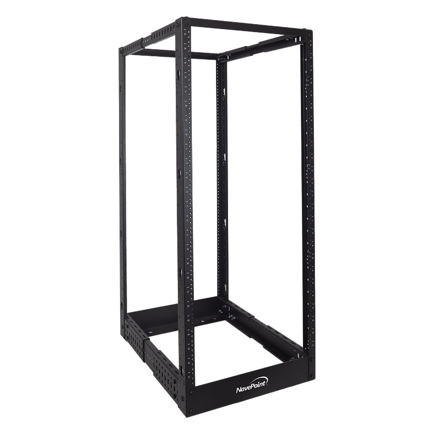 25U Four-Post Open Frame Server Rack, 19-Inch Adjustable Depth, 12-24 ...