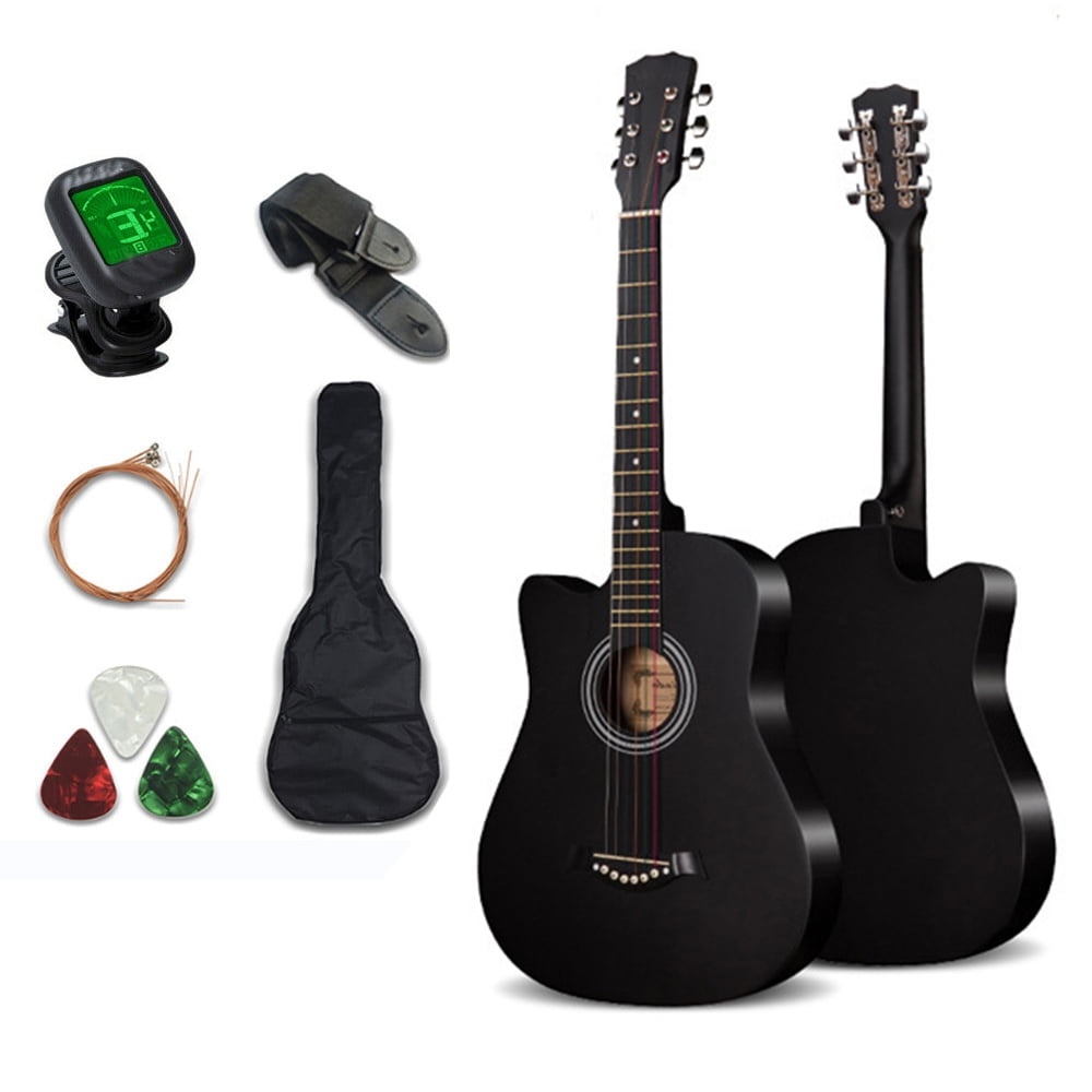 PVUEL 41" Small Beginner Acoustic Guitar Set, Starter Cutaway ...