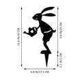 Charming Iron Rabbit Garden Stake, Delicate Hollow Design Handcrafted ...
