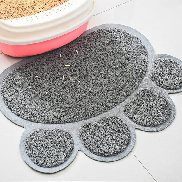 Stop litter mat with paw prints-Small size 40 * 30cm, gray - Walmart.ca