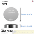 PoundMax AG3 LR41 Batteries 1.5v Alkaline Button Cell Battery - 10 ...
