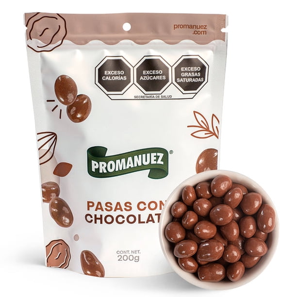 Promanuez Pasa Con Chocolate 200G | Walmart en línea