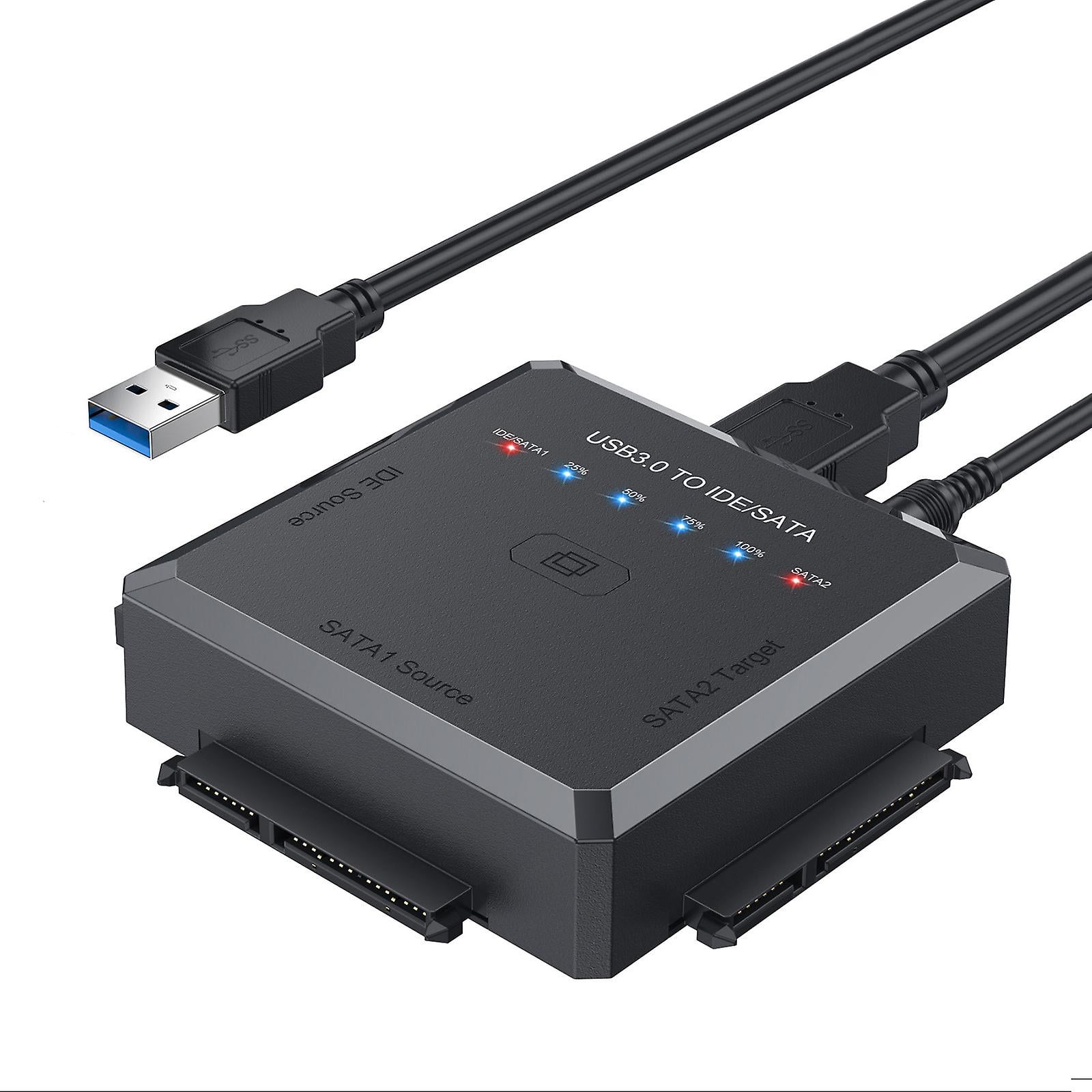 Adaptador de disco duro IDE Sata, adaptador USB 3.0 para disco duro SSD Sata o IDE de 2,5" o 3,5 ...