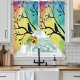 Birds on Tree Swag Curtain Valance for Window 2 Panels Gradient ...