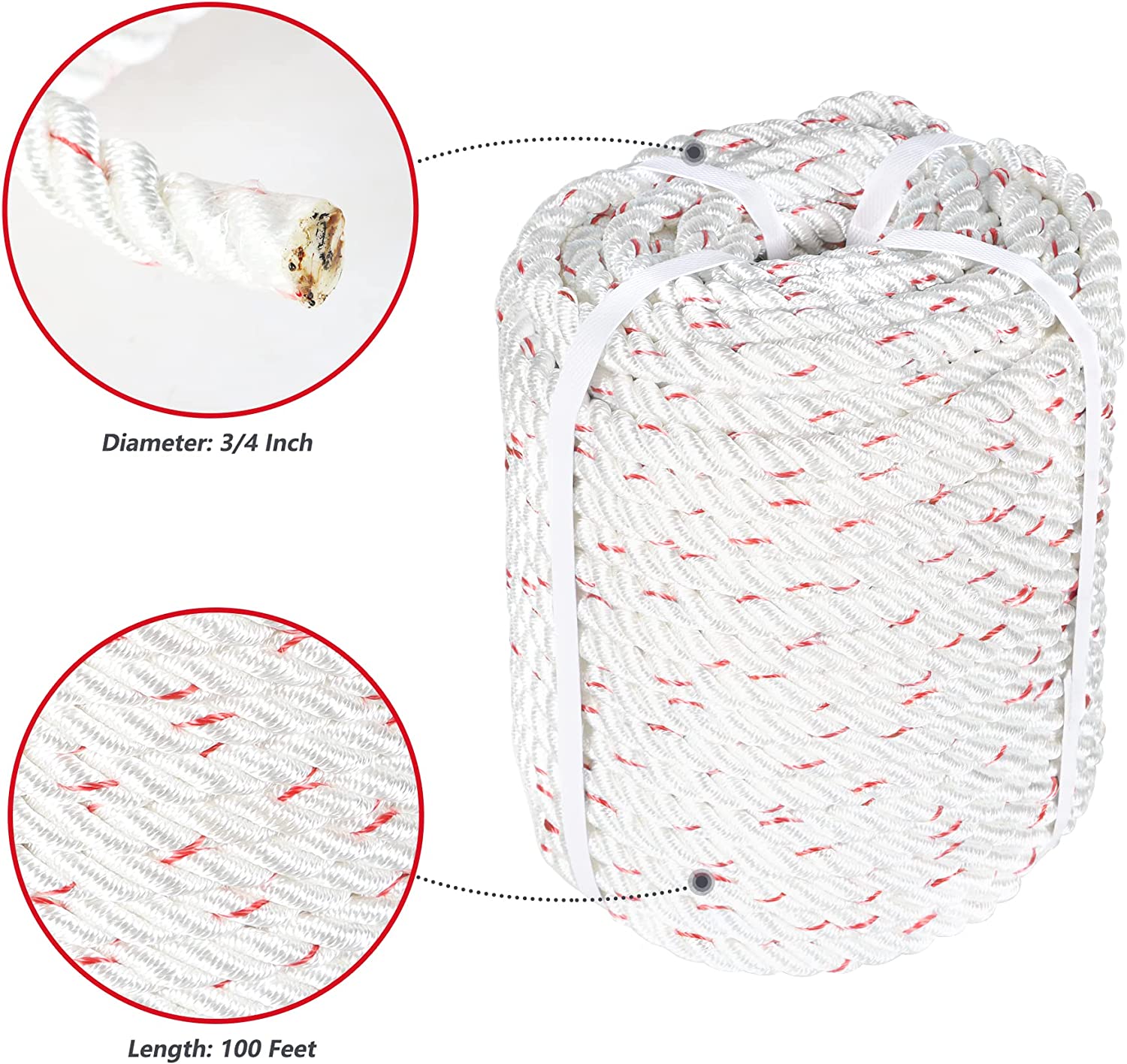 Atv Utv High Strength Synthetic Winch Line Cable Rope Tow Cord with ...