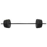 BalanceFrom Fitness 100 lbs Barbell Vinyl Standard Weight Set with ...