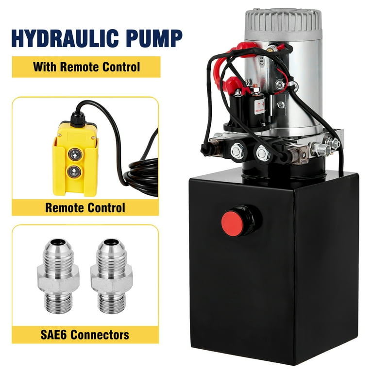 12v Pump 12V Hydraulic Power Unit - 10.5 Quart Double-Action Pump For ...