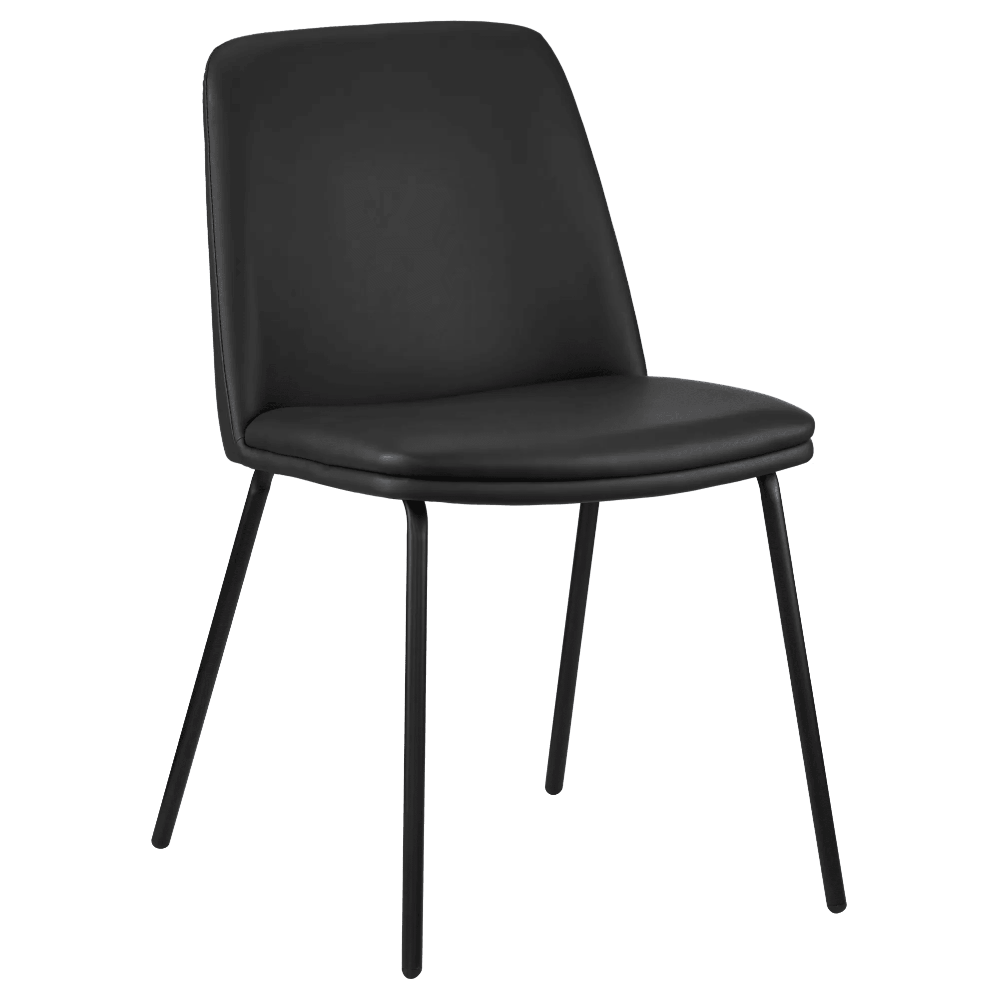 Click here for Bouclair Black Faux Leather And Metal Dining Chair prices