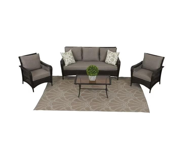 Chelsea 4-Piece Conversation Set in Brown - Walmart.ca