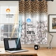 Baseballs Leopard Print Yellow Blackout Curtains,Triple Weaved Fabric ...