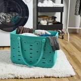 Mainstays Large All Purpose Flex Laundry Tote, Teal – Waterproof ...