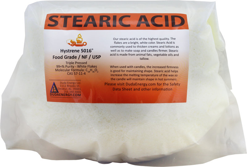 5 lb Stearic Acid Food Grade NF USP Pure White Flakes Hystrene 5016 ...